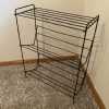 Item Listing - Vintage Mid Century Black Wire Book Shelf Rack Stand ...