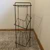 Item Listing - Vintage Mid Century Black Wire Book Shelf Rack Stand ...